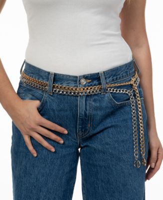 Giani Bernini Women's 2-Pc. Logo Charm Chain Belt Set - Macy's