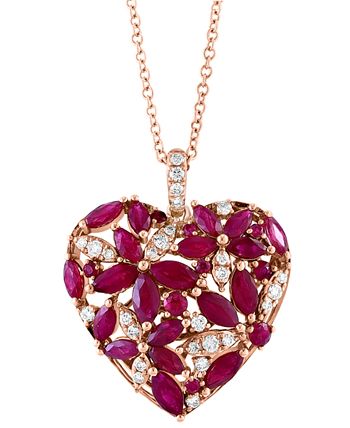 EFFY Collection EFFY® Ruby (2-3/8 ct. t.w.) & Diamond (1/4 ct. t.w.) 18 ...