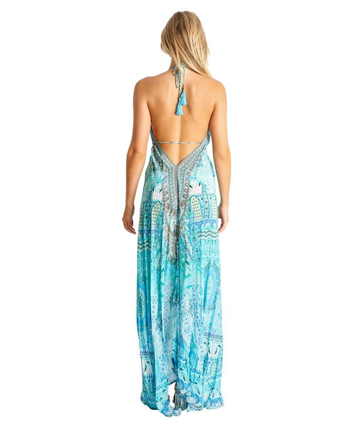 La Moda Clothing Women's Maxi halter neck dress - Macy's