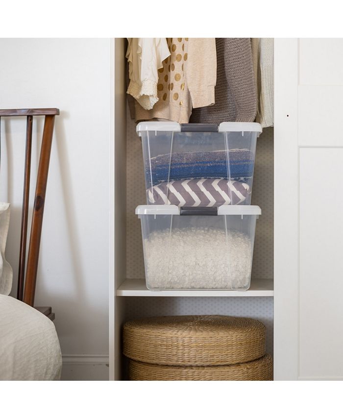 IRIS USA IRIS 45qt Clear View Plastic Storage Bin with Lid and Latching ...