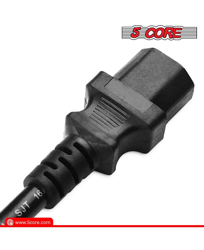 5 Core 3 Prong Extension Cord 10 Feet Three Prong Extension Cable US AC ...