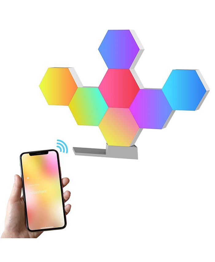 Yescom APP Control Hexagon LED Light Panels Smarter Kit Music Sync ...