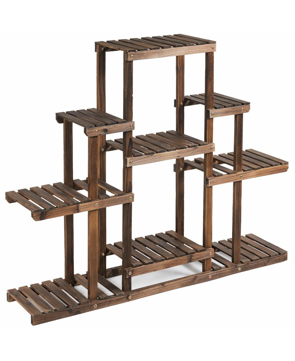 Click here for 6-Tier Flower Wood Stand Plant Display Rack Storag... prices