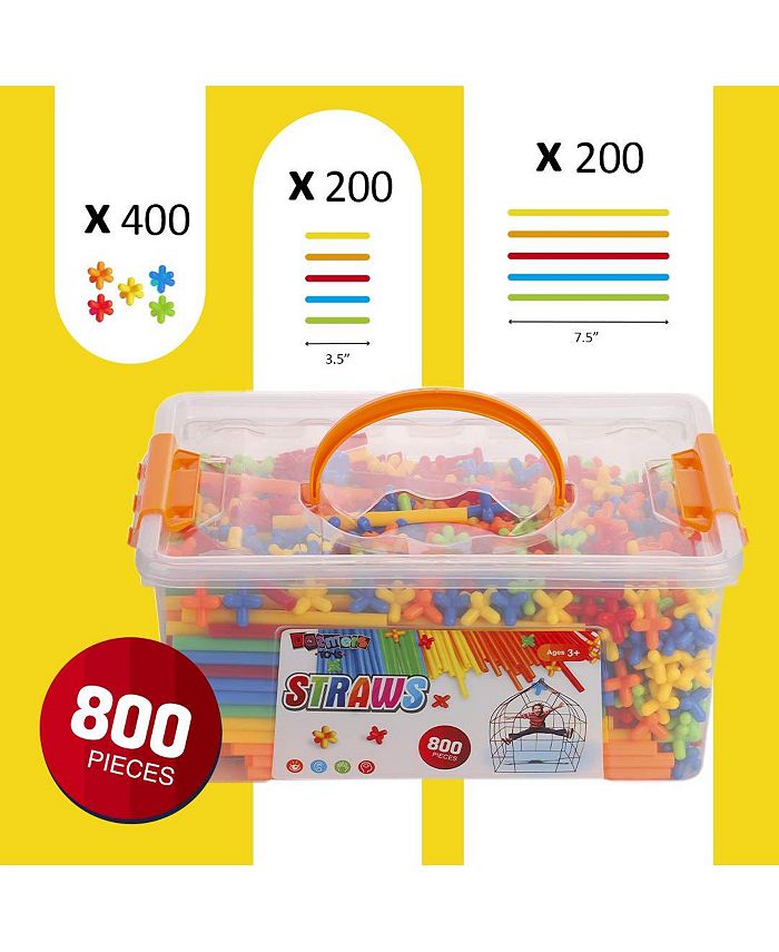 Dazmers Building Sticks for Kids - Straws and Connectors Builders Set ...