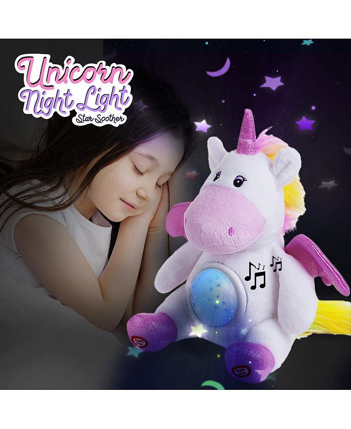 Dazmers Unicorn Star Projector Night Light for Kids - Stuffed Animal ...