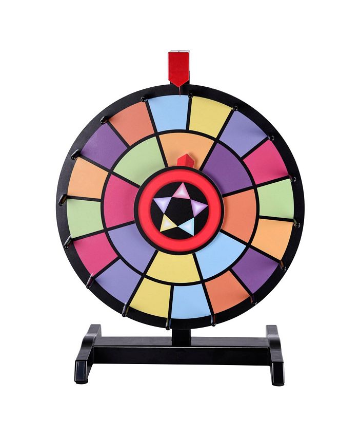 WinSpin 15" Tabletop Editable Color Prize Wheel 2 Circles 2 Pointers ...
