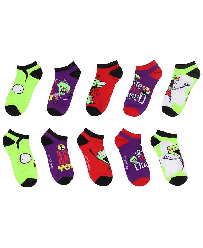 Nickelodeon Invader Zim Adult Unisex Socks Gir Character Face And ...