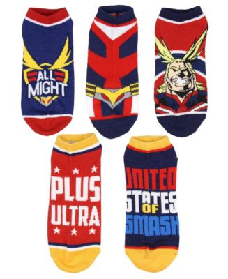 My Hero Academia Socks Adult Unisex All Might Themed Designs 5 Pack Mix ...