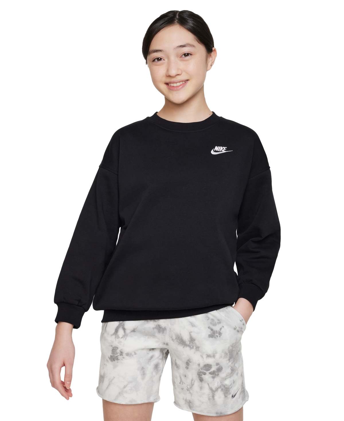 Click here for Nike Big Girls 7-16 Sportswear Club Fleece Oversiz... prices