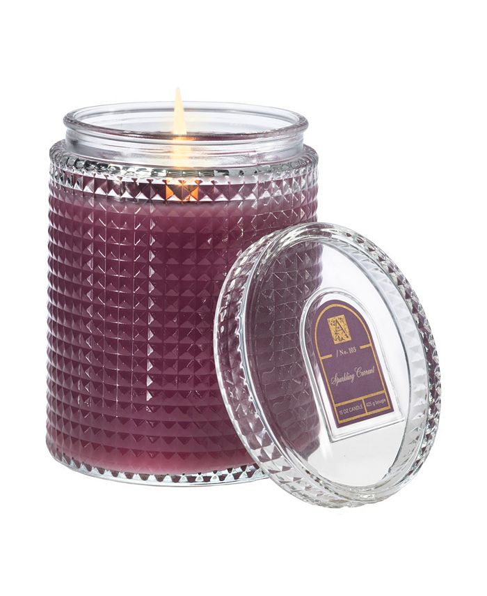 Aromatique Sparkling Currant Textured Glass Candle, 15 oz - Macy's