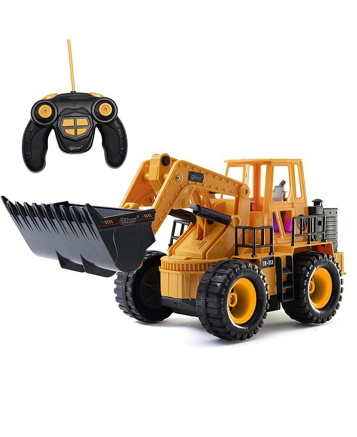 Top Race Remote Control Tractor Toy Front Loader with Lights & Sounds ...