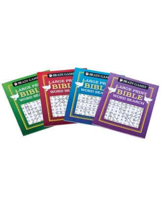 Brain Games Large Print Bible Word Search - Set of 4 - Large Grids ...
