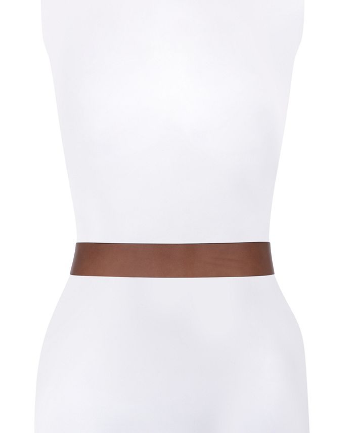 Michael Kors Women's Round Buckle Leather Belt - Macy's