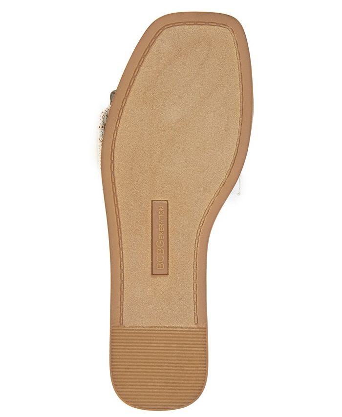 BCBGeneration Women's Mollie Buckled Slide Flat Sandals - Macy's