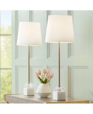Phoebe Modern Glam Luxury Buffet Table Lamps 28 1/2" Tall Skinny Set of ...