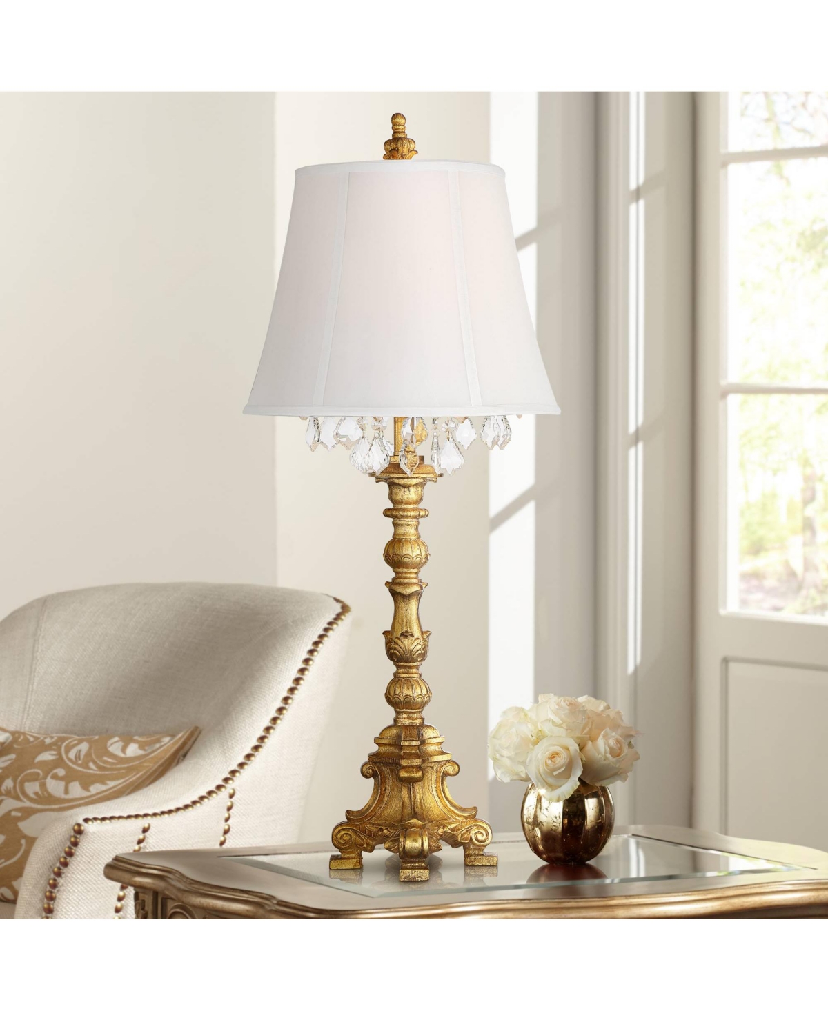 Click here for Barnes and Ivy Duval Traditional Table Lamp 34... prices