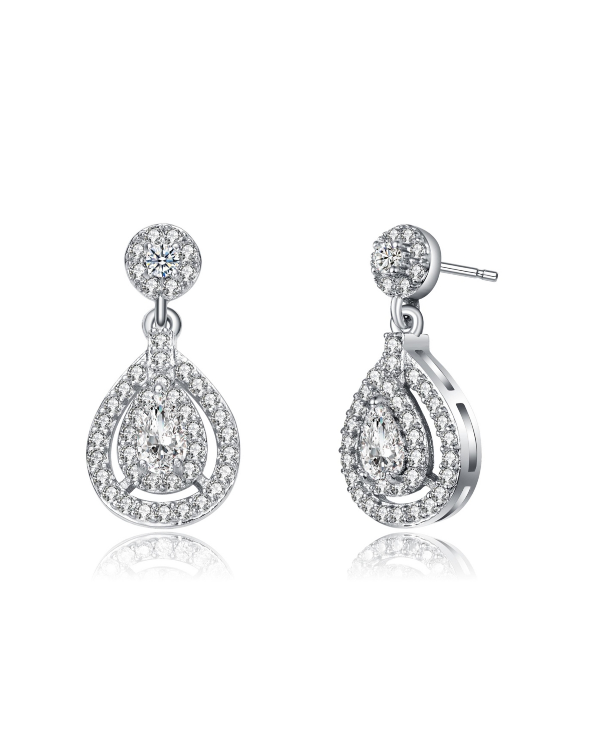 Click here for Classic White Gold Plated with Clear Cubic Zirconi... prices
