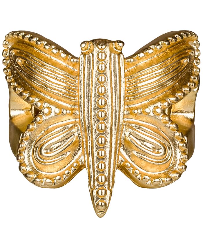 Patricia Nash Gold-Tone Butterfly Statement Stretch Ring - Macy's