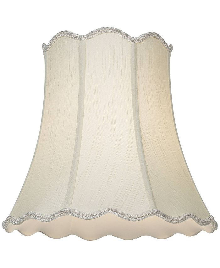 Imperial Shade Creme Medium Scallop Bell Lamp Shade 10" Top x 16 ...