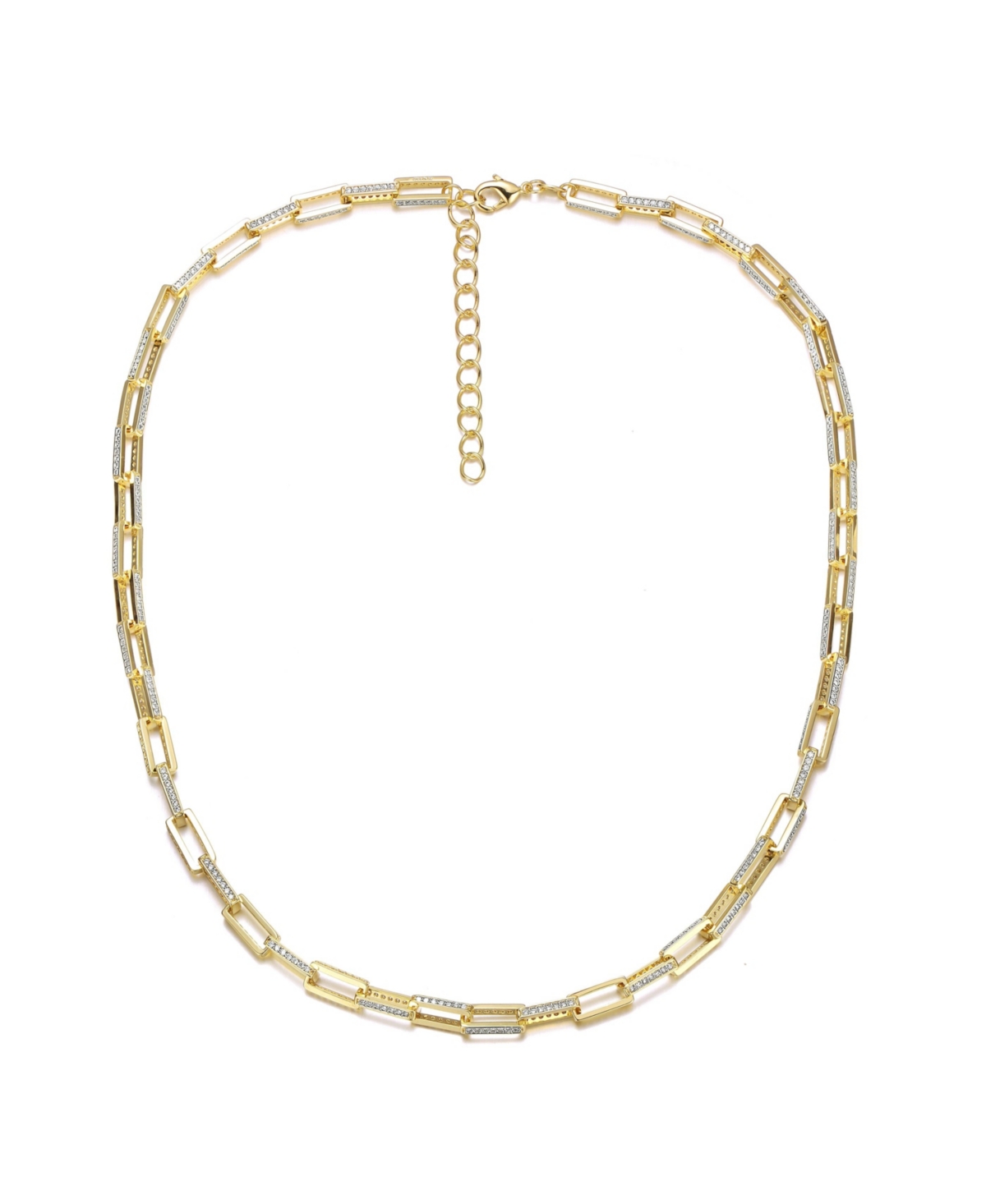 Click here for 14K Gold Plated Clear Cubic Zirconia Link & Chain... prices