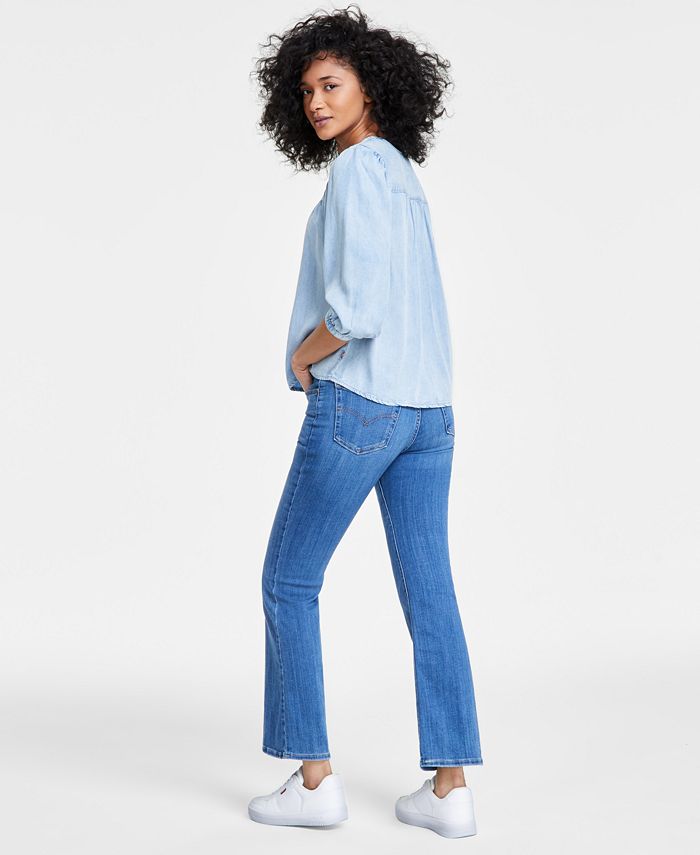 Levi's Women's Halsey 3/4-Sleeve Top & 726 High-Rise Slim-Fit Flare ...