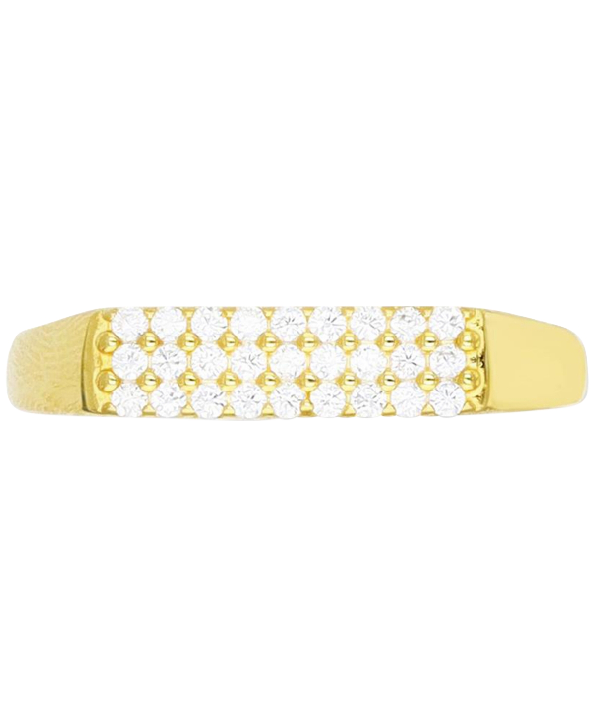 Click here for Cubic Zirconia Rectangular Cluster Ring in 14k Gol... prices