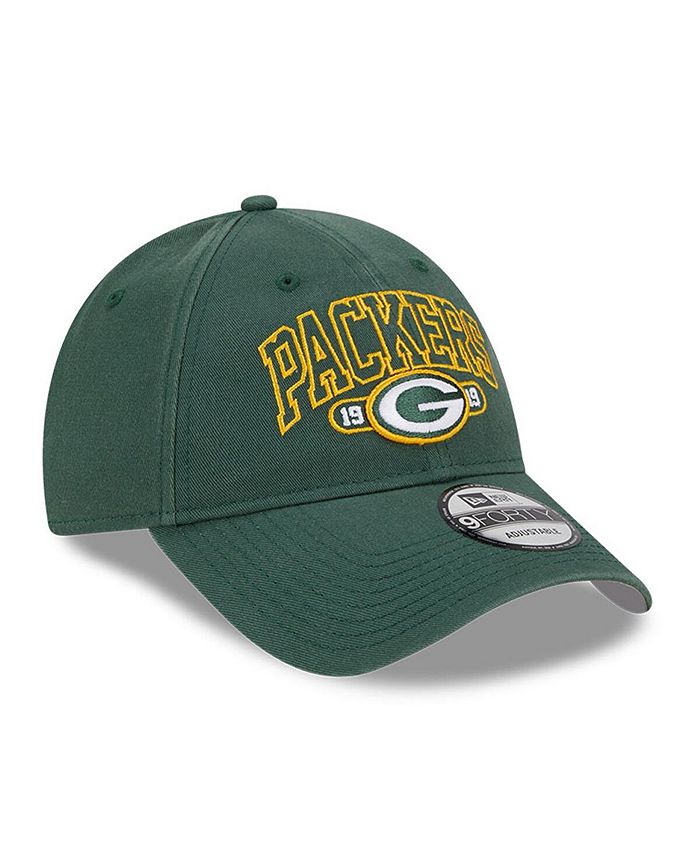 New Era Men's Green Green Bay Packers Outline 9FORTY Snapback Hat - Macy's