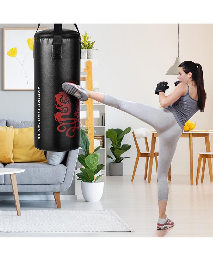 Costway 2 FT Kids Punch Bag Boxing Set Kick Ball Gloves Skipping Rope ...