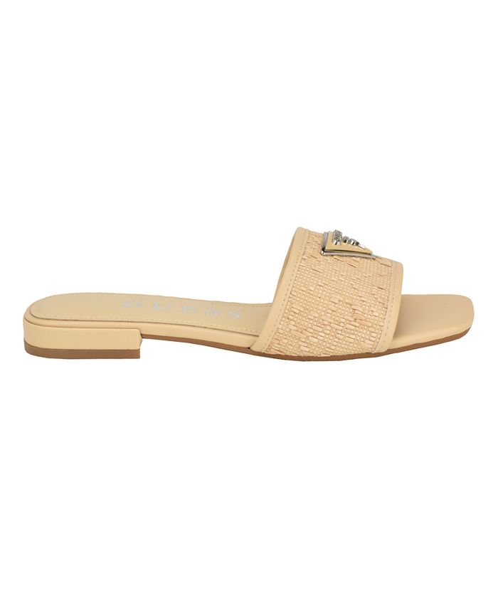 GUESS Women's Tamsea One Band Square Toe Slide Flat Sandals - Macy's