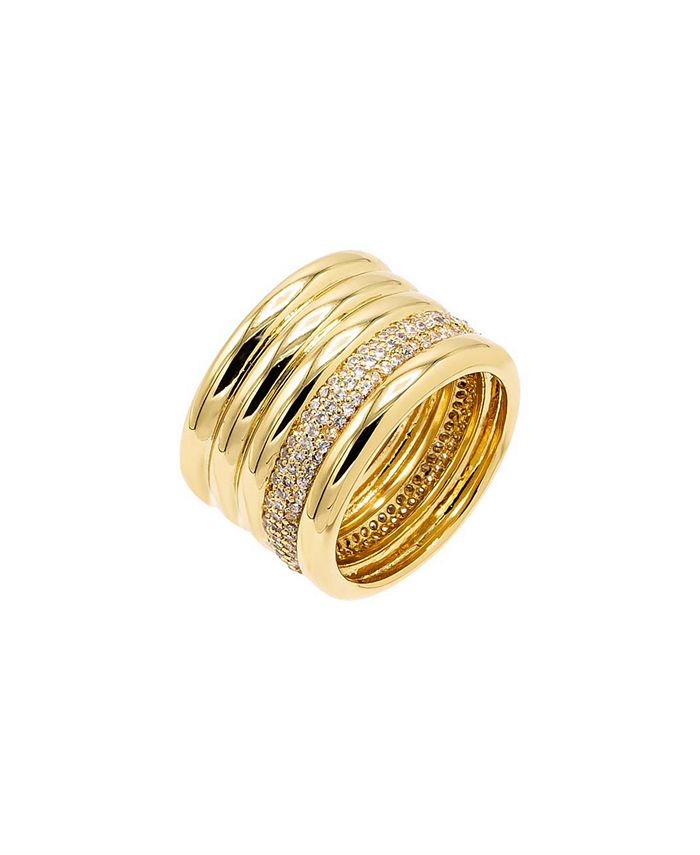 by Adina Eden Solid and Pave Multi Row Ring - Macy's
