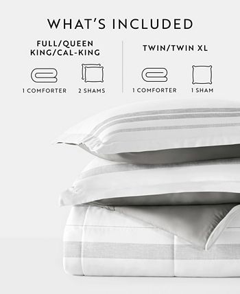 ienjoy Home Stitched Stripe 2-Piece Comforter Set, Twin/Twin XL - Macy's