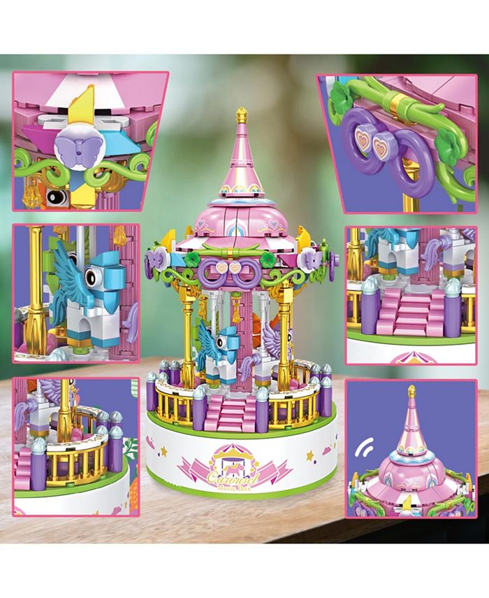 Contixo Carousel Building Block Set With Music Box - 488 Pcs - Macy's