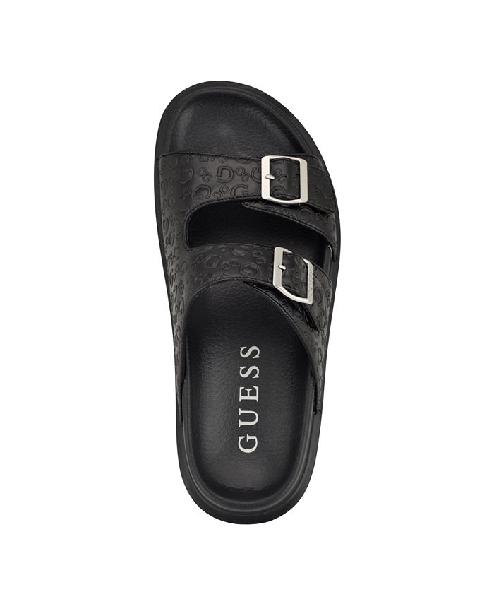 GUESS Men's Verone Double Strap Fashion Slide Sandal - Macy's