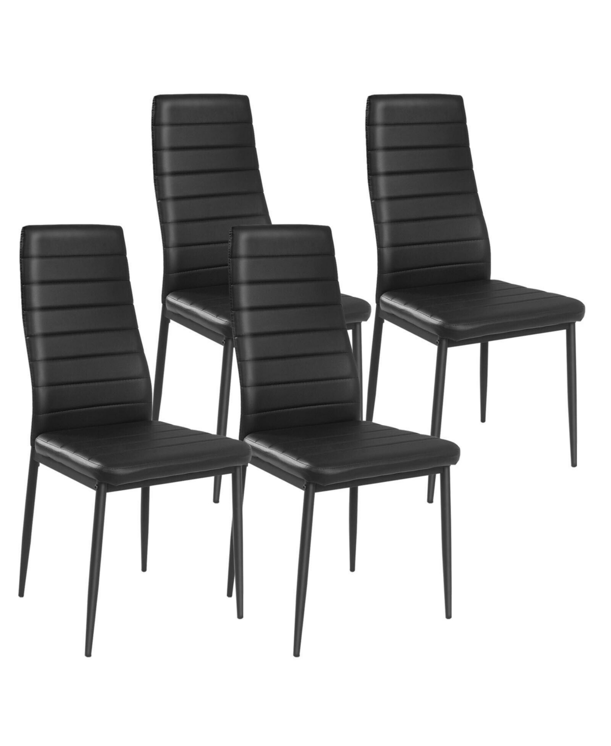 Click here for 4 Pieces Modern Leather Dinning Chairs Set with Me... prices
