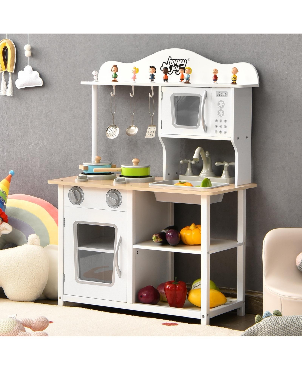 Click here for Wooden Pretend Play Kitchen Set for Kids with Acce... prices