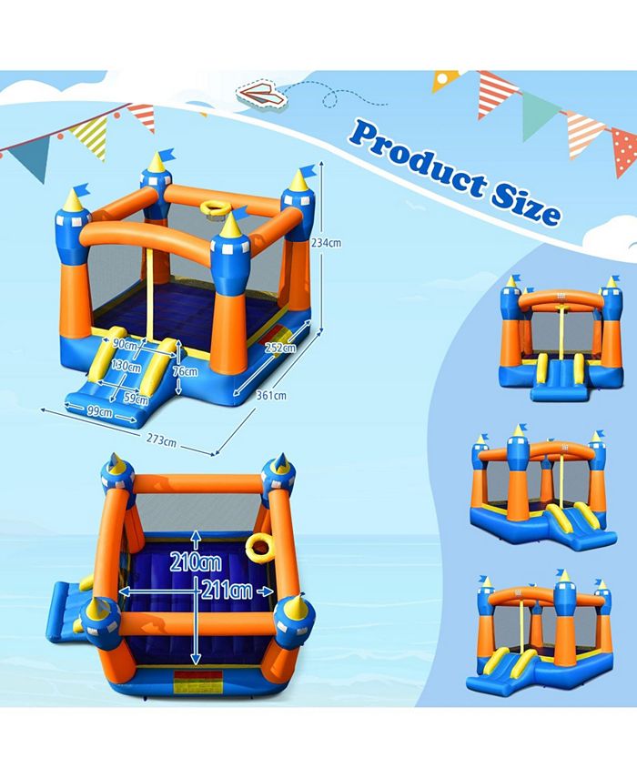 INOLAIT Kids Inflatable Bounce House Magic Castle with Large Jumping ...