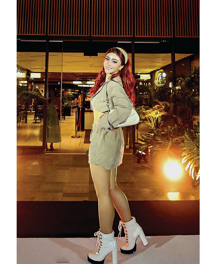 London Rag stopper cushion collared lace up boots - Macy's