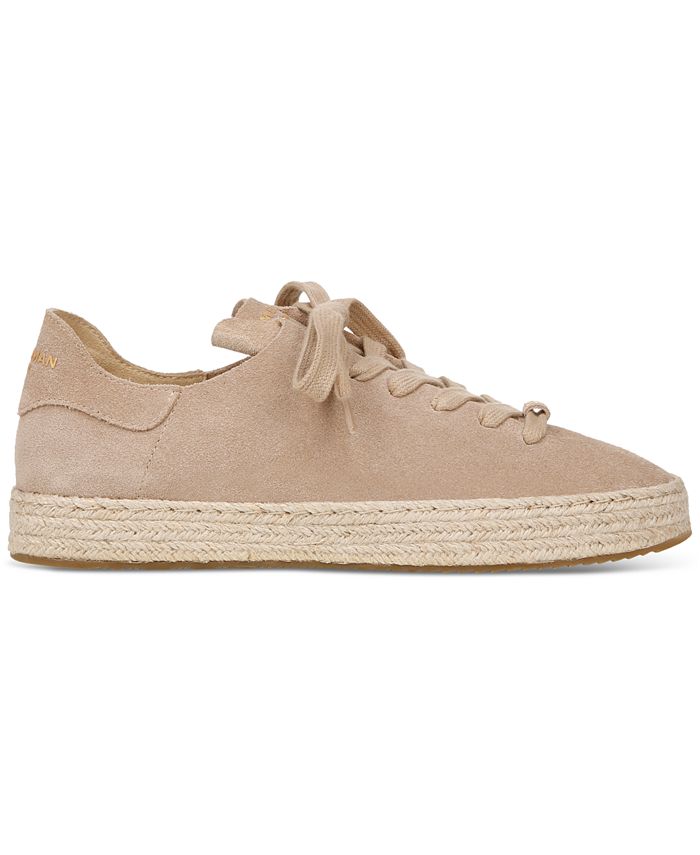 Sam Edelman Women's Poppy Lace-Up Jute Espadrille Sneakers - Macy's