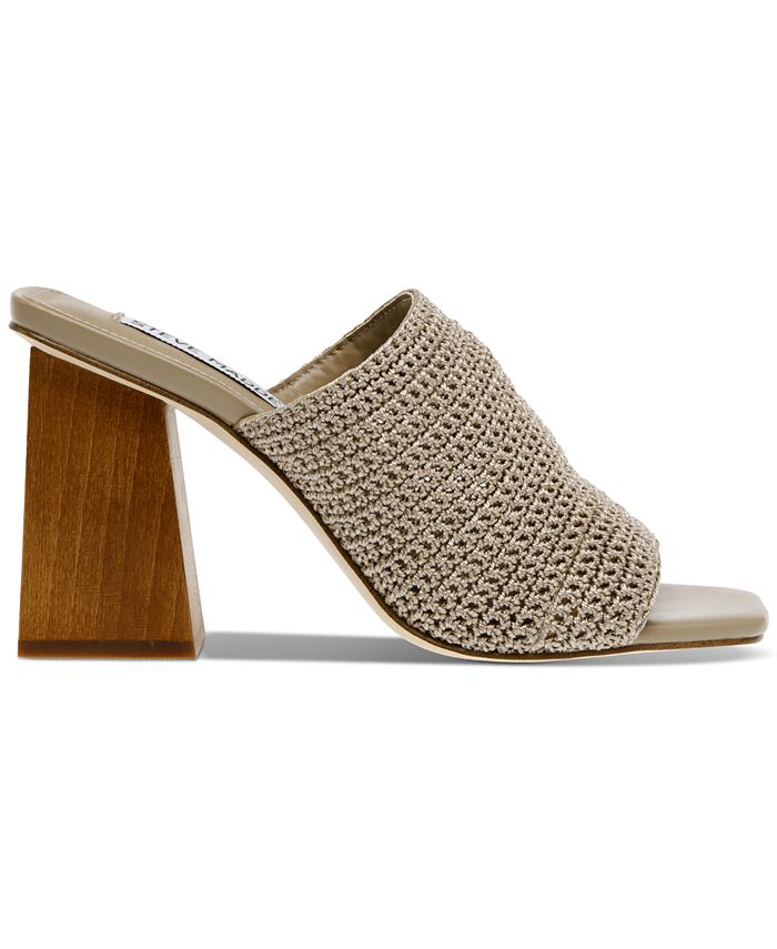Steve Madden Women's Realize Crochet Block-Heel Sandals - Macy's