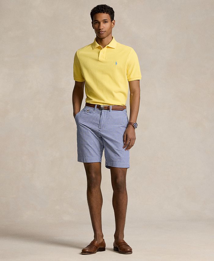 Polo Ralph Lauren Men's 9-Inch Classic Fit Gingham Chino Shorts - Macy's
