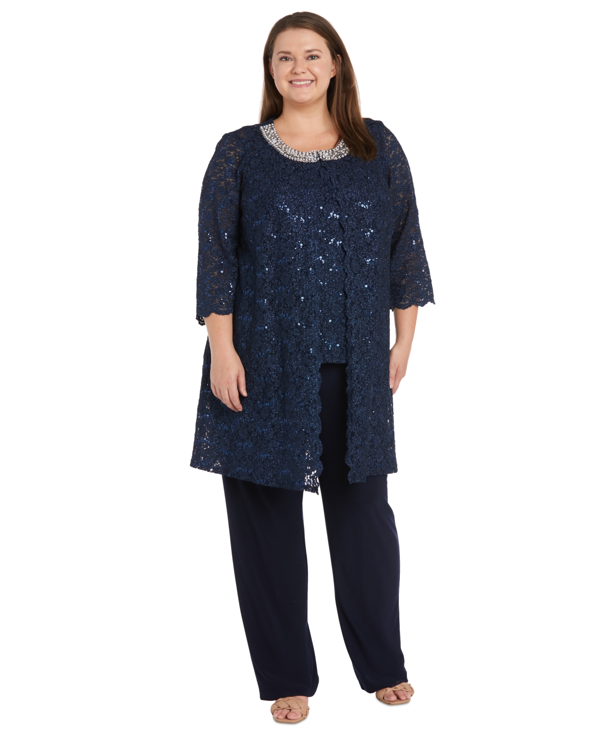 Click here for R & M Richards Plus Size 3-Pc. Embellished Jacket... prices