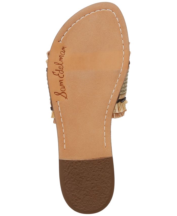 Sam Edelman Georgia Raffia Slide Sandals - Macy's