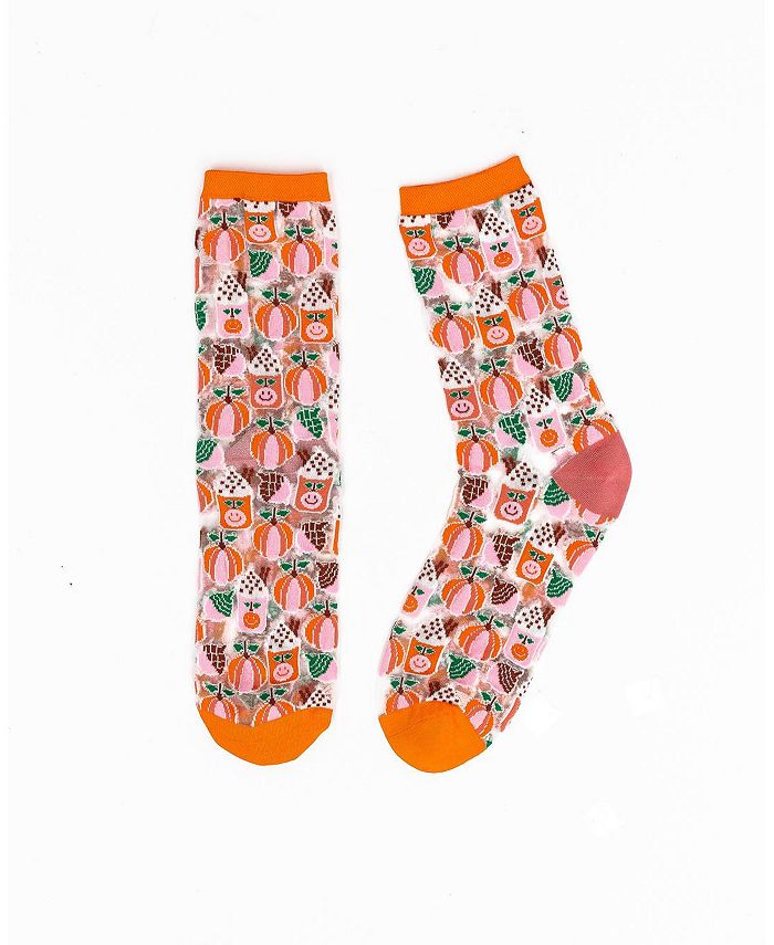 Sock Candy Women's Pumpkin Spice Sheer Sock - Macy's