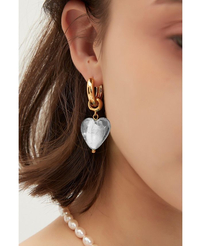 Classicharms Esmée Glaze Heart Dangle Earrings - Macy's