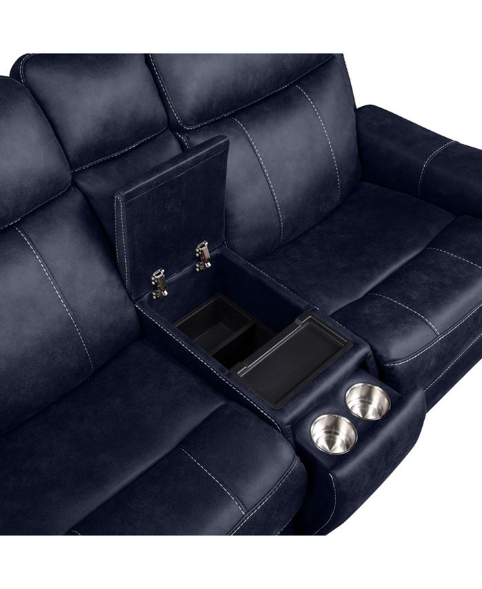 Steve Silver Valencia 74" Dual Power Reclining Console Loveseat - Macy's