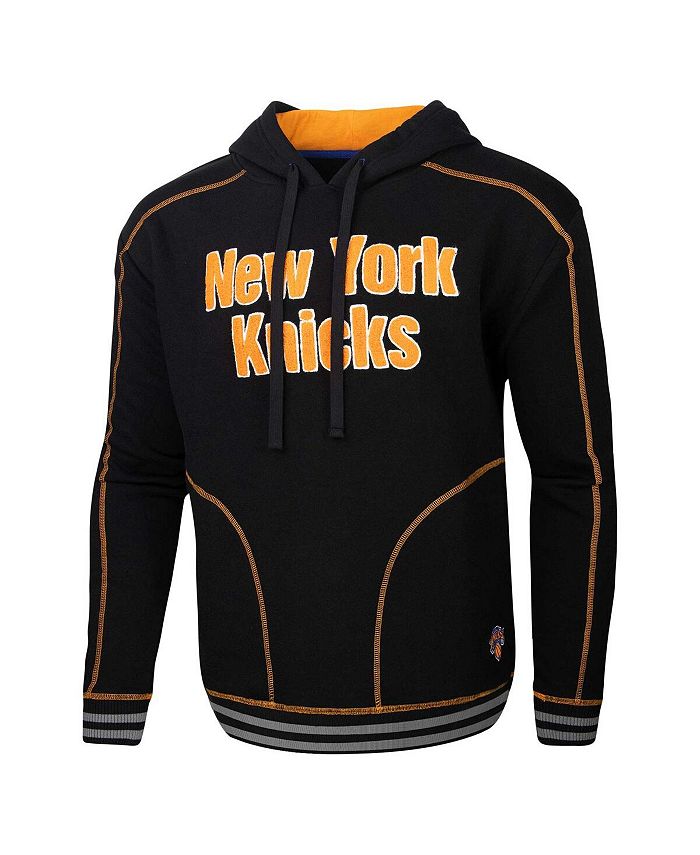 Stadium Essentials Men's Black New York Knicks Baseline Pullover Hoodie ...