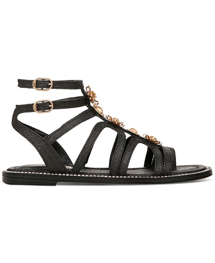 Sam Edelman Tianna Embellished Strappy Gladiator Flat Sandals - Macy's