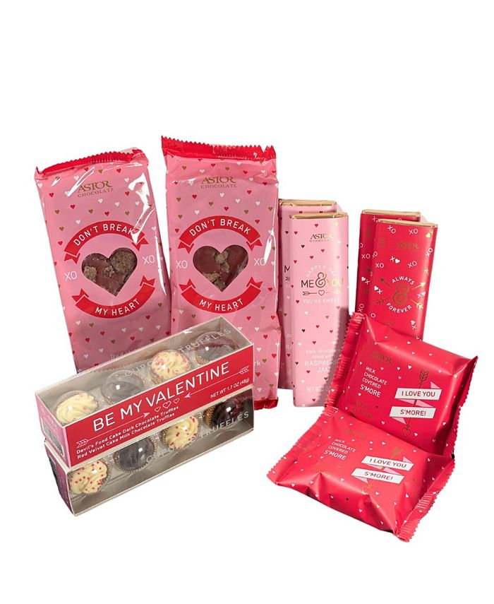 Astor Chocolate Valentine's Day Assorted Enrobed Chocolate Sampler, 10 ...