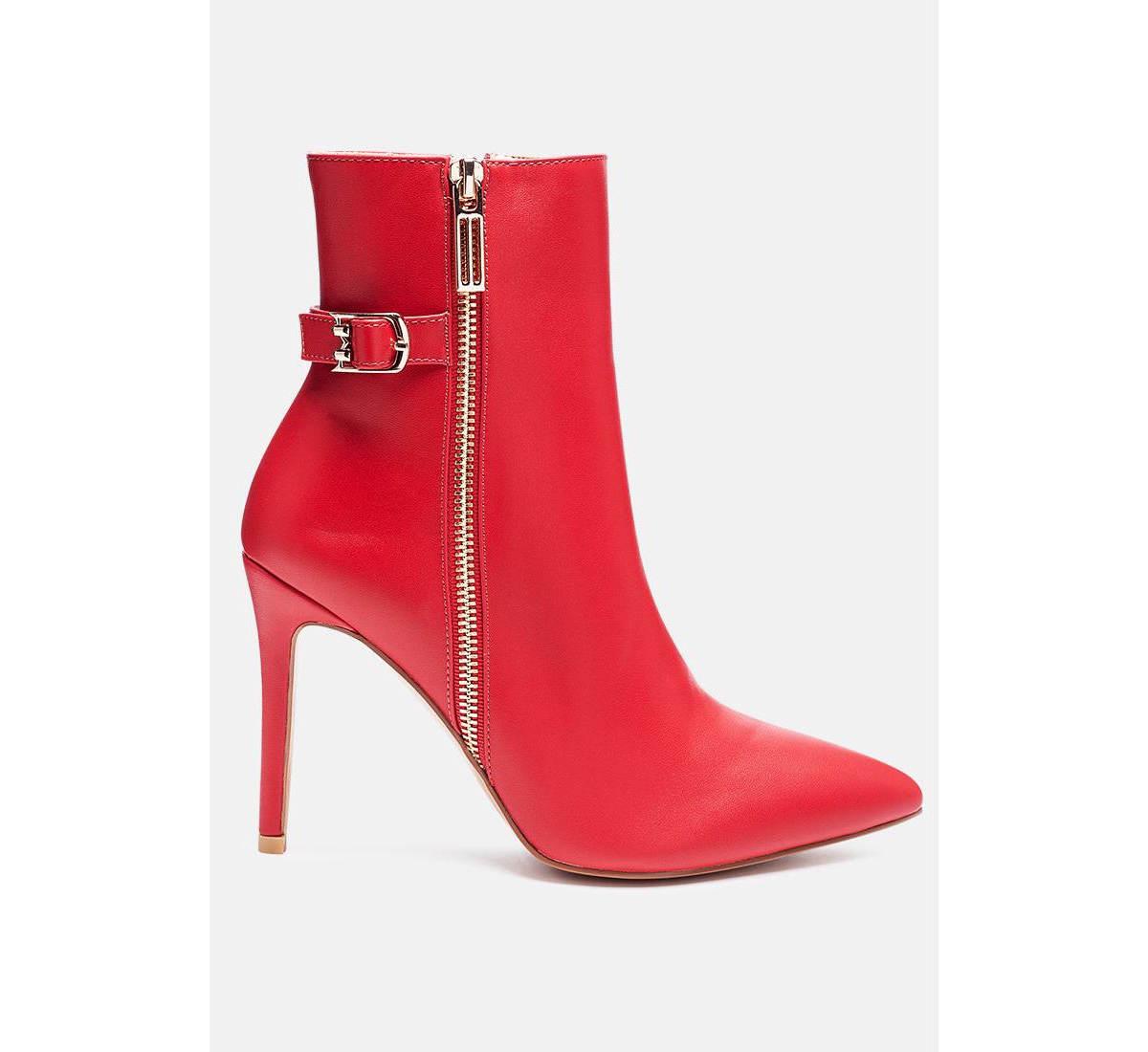 Click here for mlient high heel stilettos ankle boots - Red prices