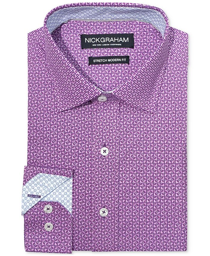Nick Graham Men's Corner Square Dress Shirt - Macy's